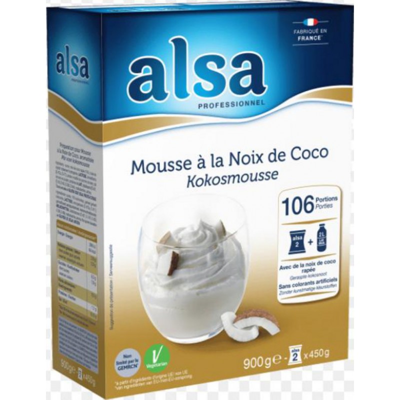 Alsa Mousse Noix de Coco 2x450g soit 900g - DIRECT.MEGASTOREXPRESS.COM